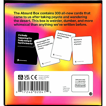Cards against humanity absurd box by cah, Cards Against Humanity ...