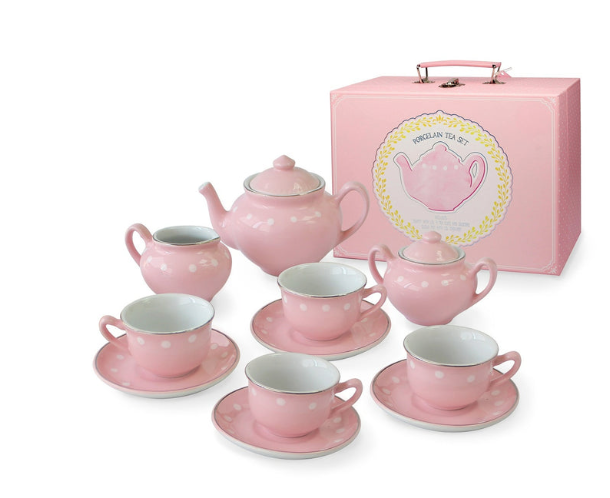 Porcelain Tea Set- Pink - The Toy Box